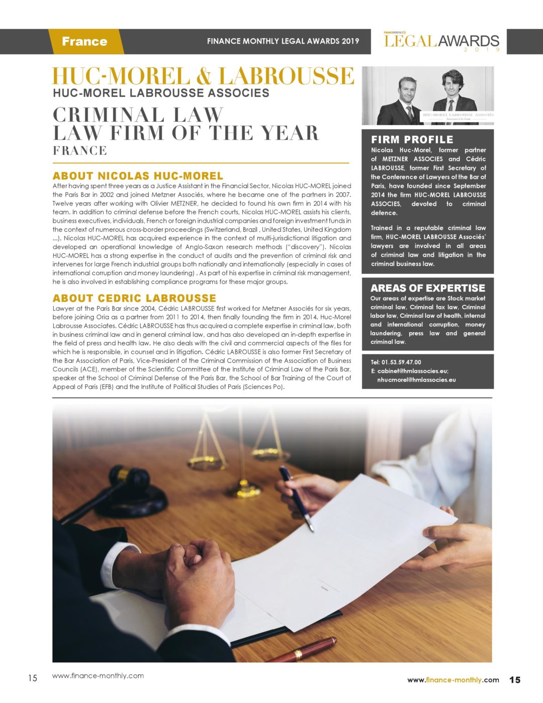 Huc-Morel Labrousse Avocats est classé parmi les meilleurs cabinets d ...